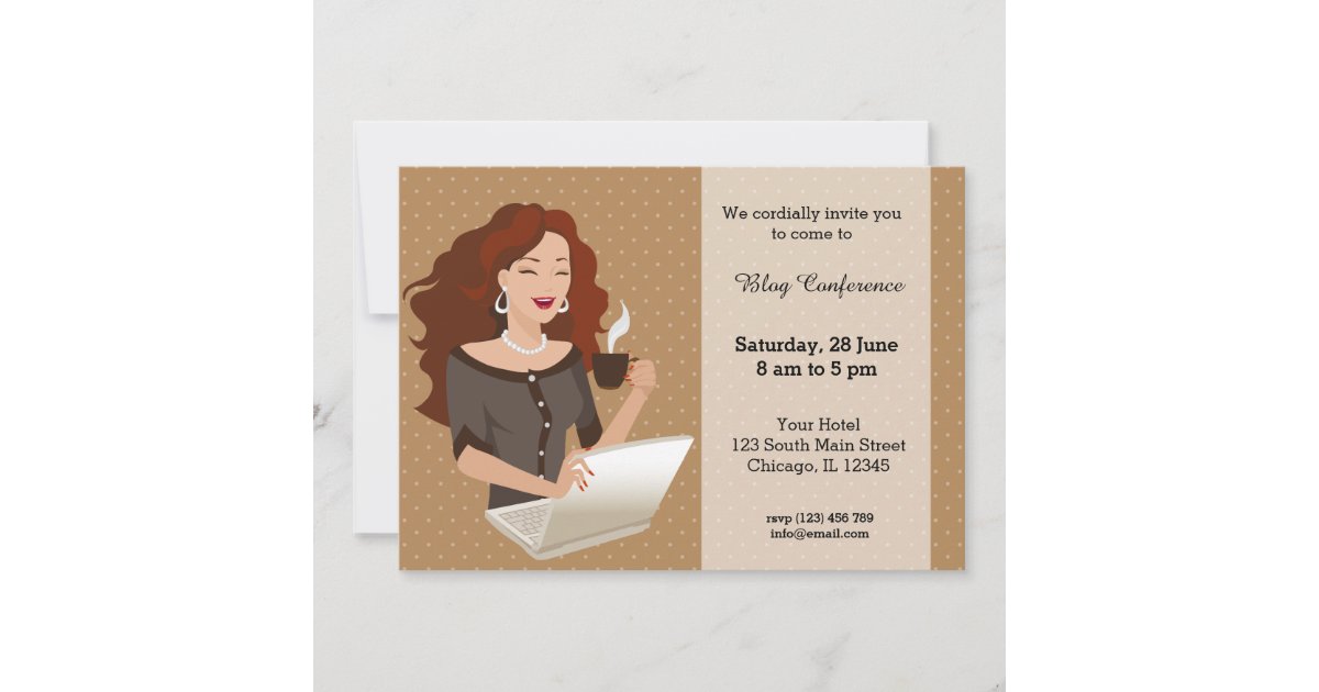 Career woman invitation | Zazzle