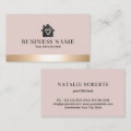 Caregiver Home Health Aide Modern Gold Border Business Card | Zazzle