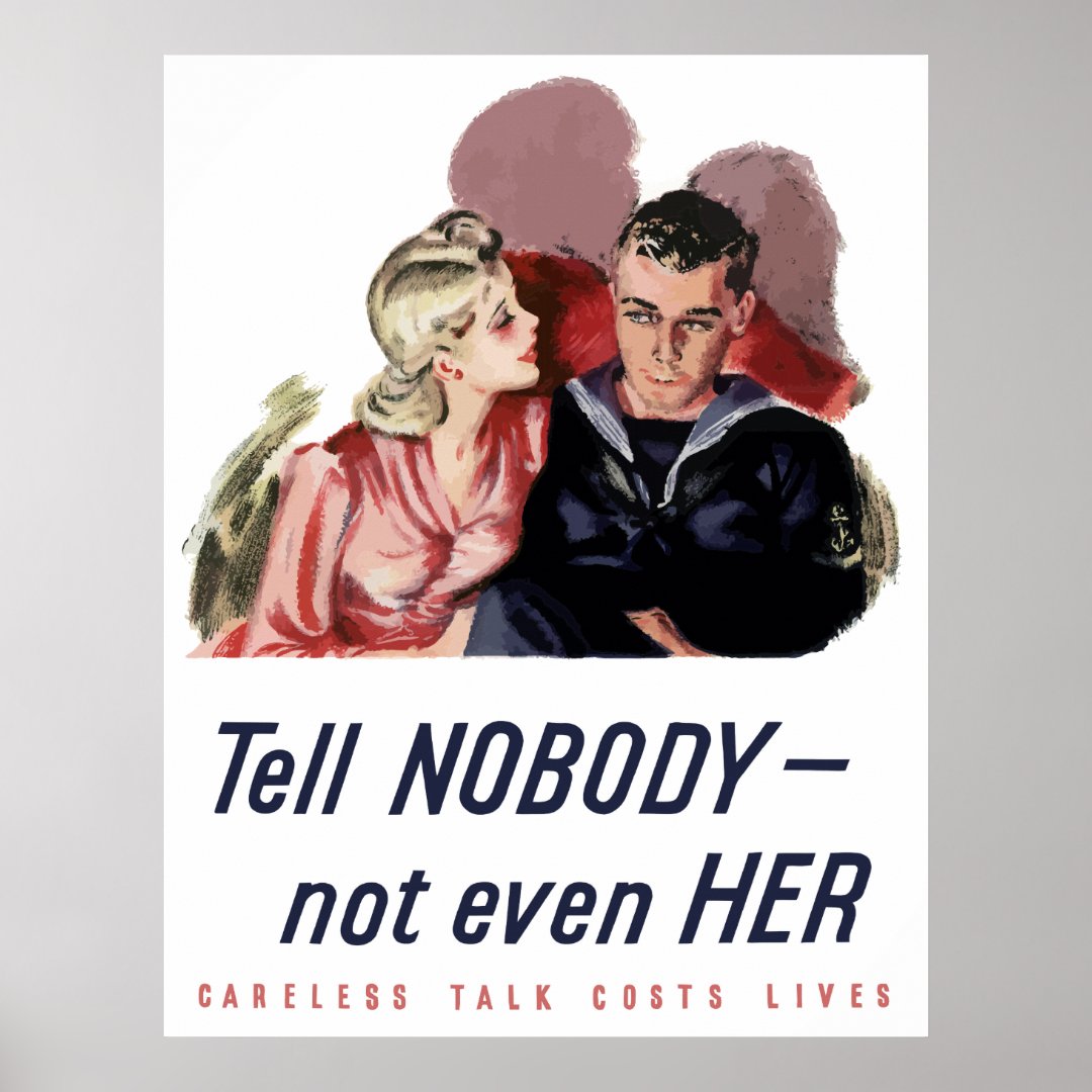 Careless Talk Costs Lives -- WW2 Poster | Zazzle