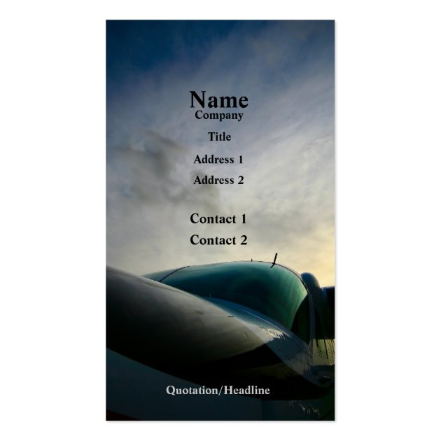 Cargo Airplane Business Card