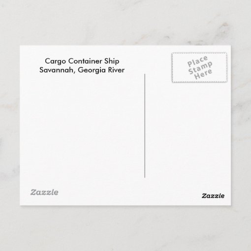 Cargo Container Ship Postcard | Zazzle
