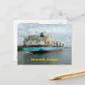 Cargo Container Ship Postcard | Zazzle