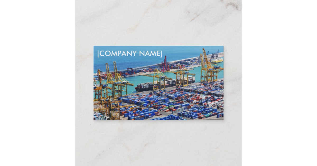 Cargo ship business card | Zazzle