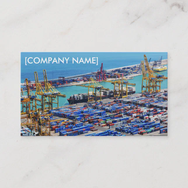 Cargo ship business card | Zazzle