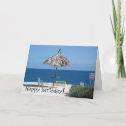 Caribbean beach card | Zazzle