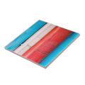 Caribbean colors - abstract ceramic tile | Zazzle