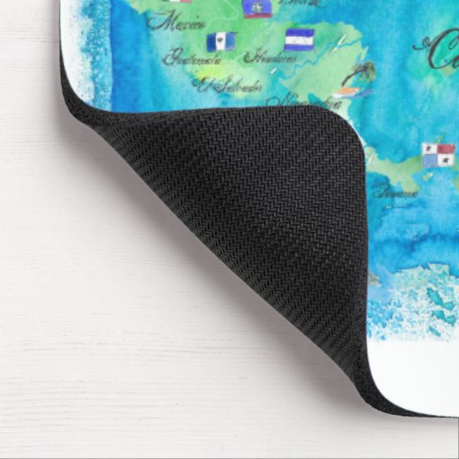 Caribbean Cruise Travel Poster Map Antilles West Mouse Pad | Zazzle