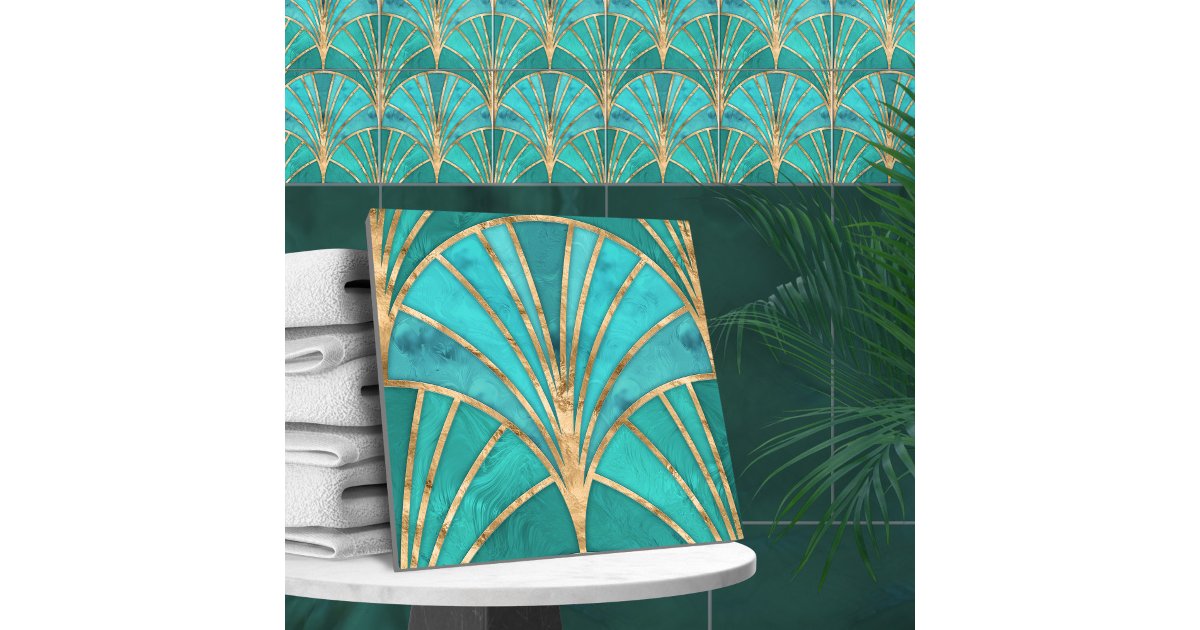 Caribbean Current - Glass Shell Pattern Ceramic Tile | Zazzle
