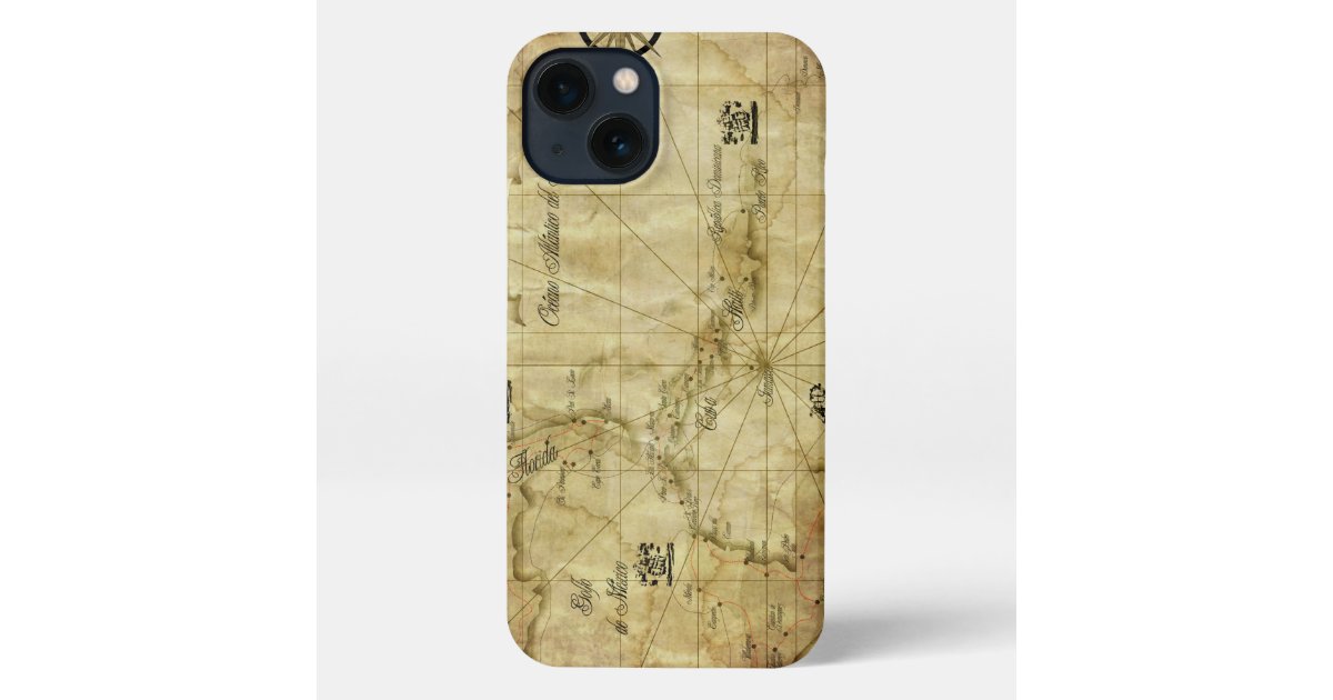 Caribbean - old map iPhone case | Zazzle
