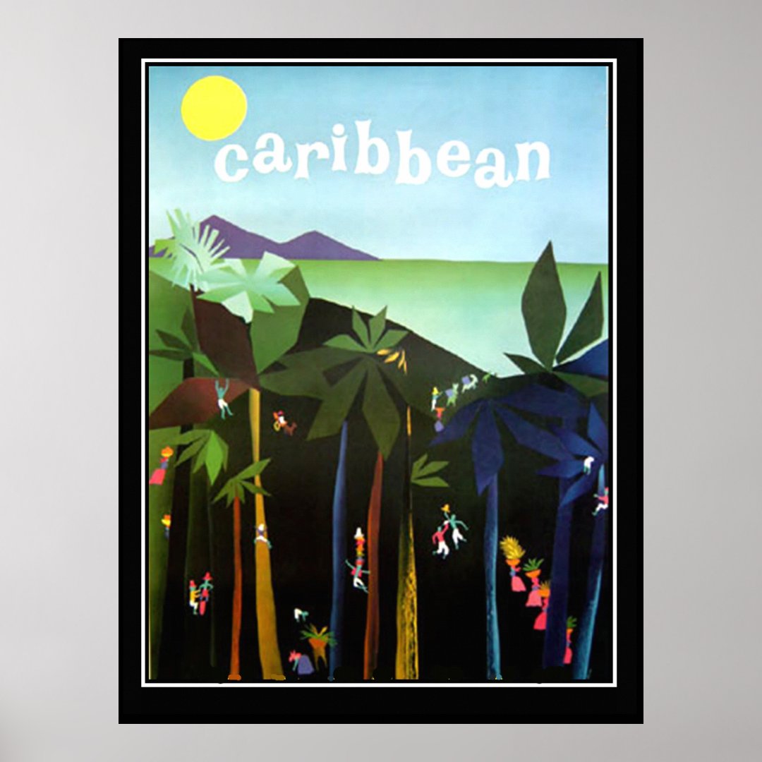 Caribbean Promotion Vintage poster | Zazzle