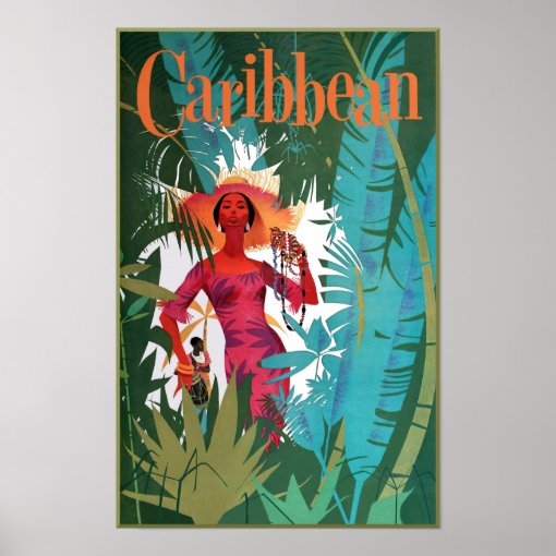 Caribbean travel poster | Zazzle