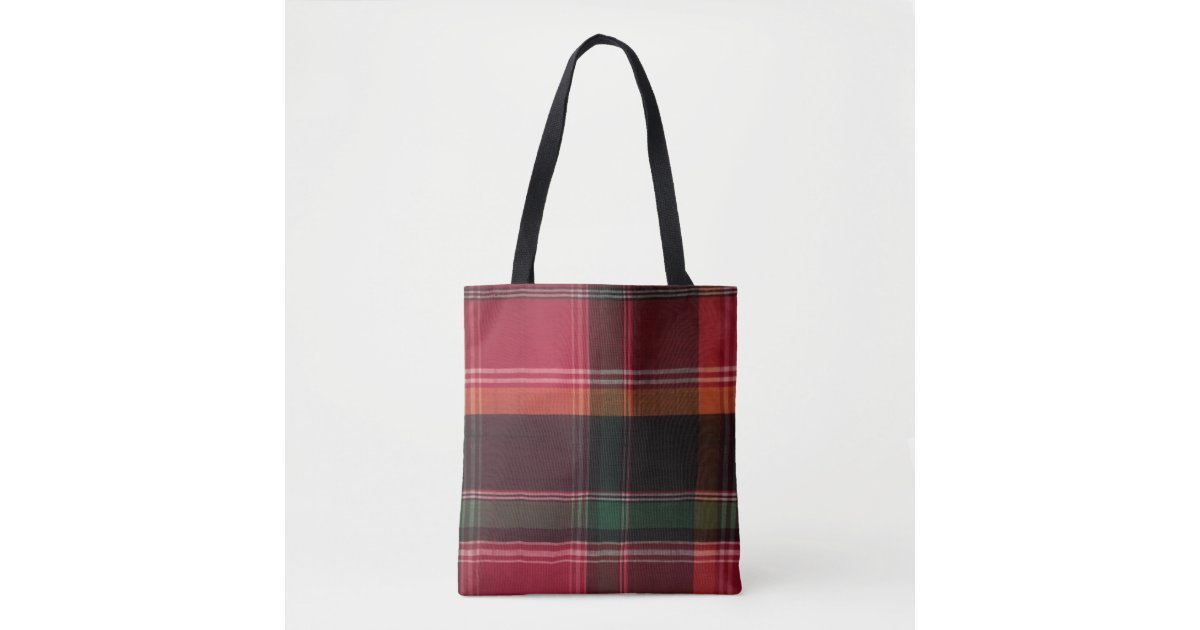 Caribbean Virgin Islands Madras Plaid Pattern Tote Bag | Zazzle