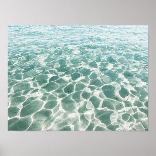Caribbean Water Pattern and Texture Photography Poster | Zazzle.com