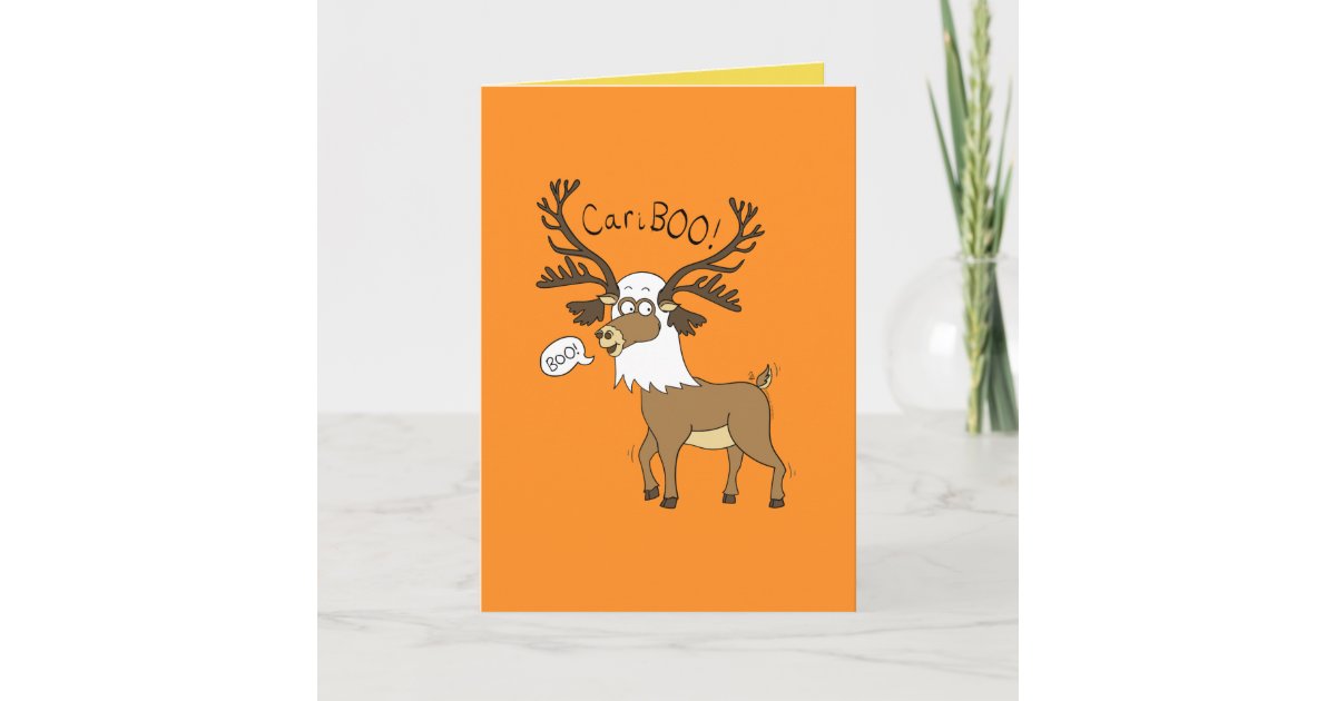 CariBOO Caribou - Funny Halloween Greeting Card | Zazzle.com