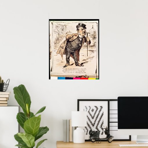 Caricature of Chester Alan Arthur, c.1883 Poster | Zazzle