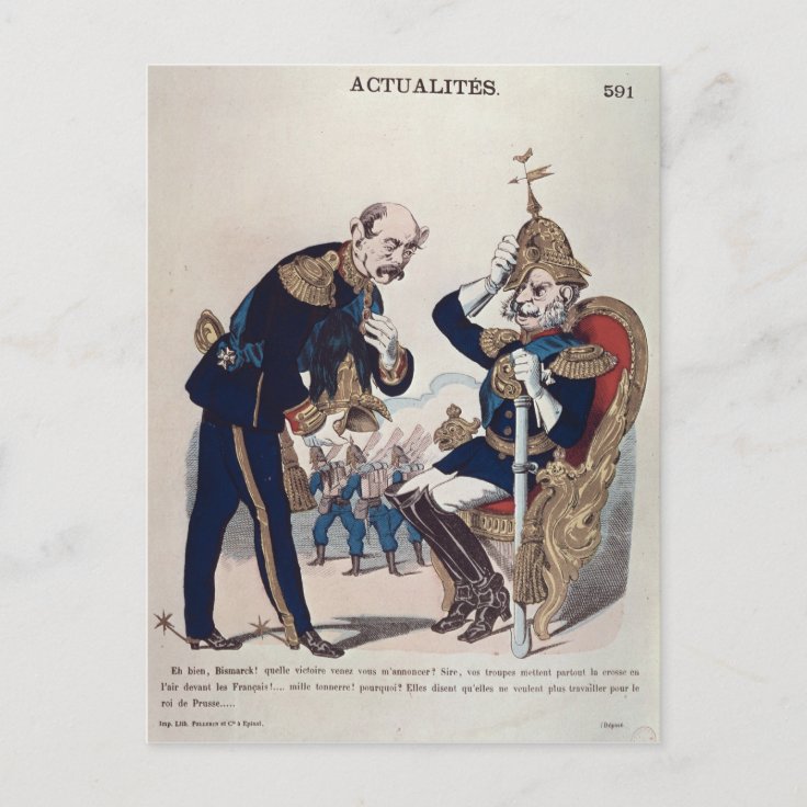 caricature of Kaiser Wilhelm of Prussia Postcard | Zazzle