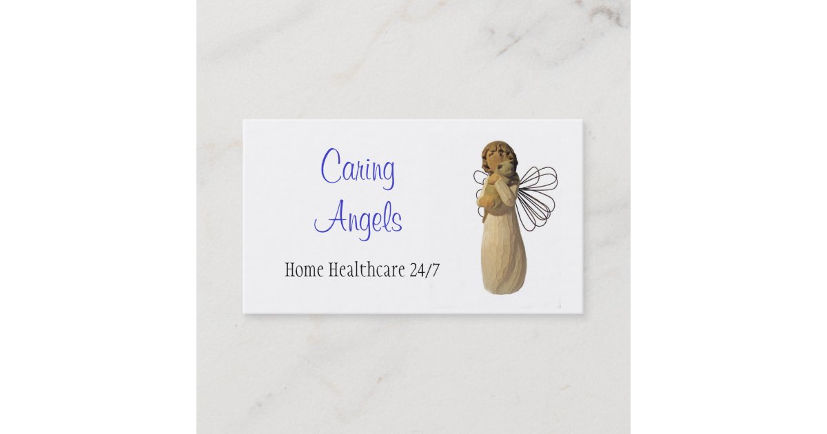 Caring Angels Nursing Care Business Card | Zazzle
