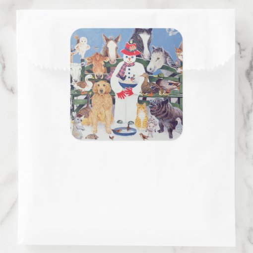 Caring Square Sticker | Zazzle