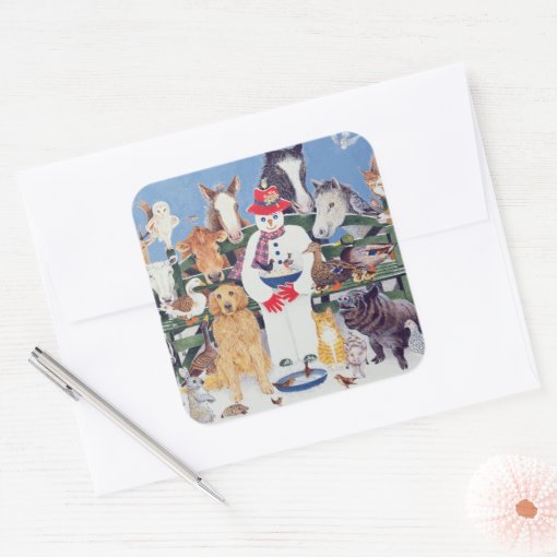 Caring Square Sticker | Zazzle