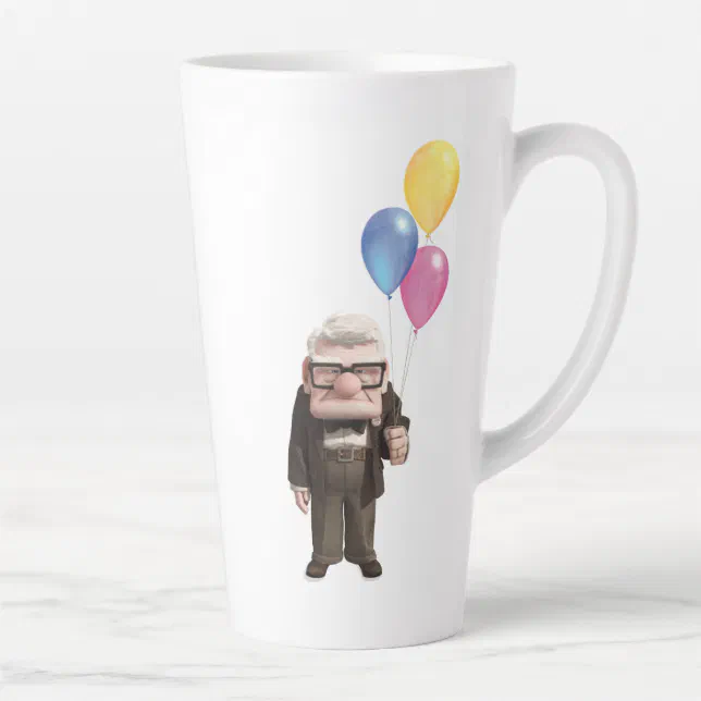 Carl from the Disney Pixar UP Movie Holding Latte Mug | Zazzle