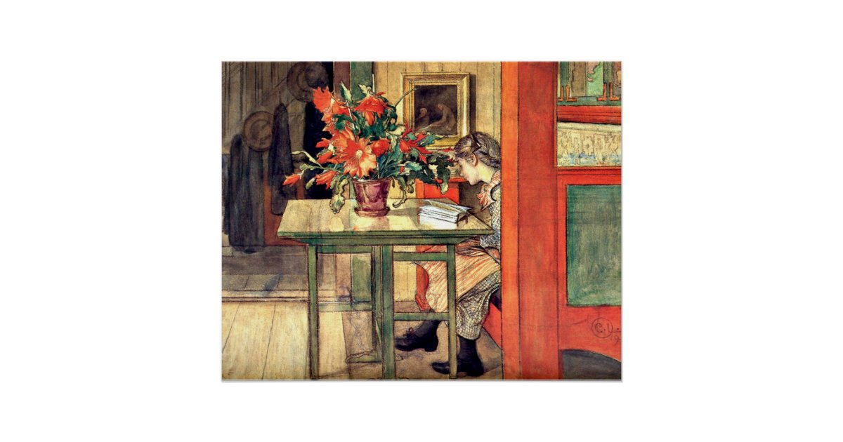 Carl Larsson - Lisbeth Reading Poster | Zazzle