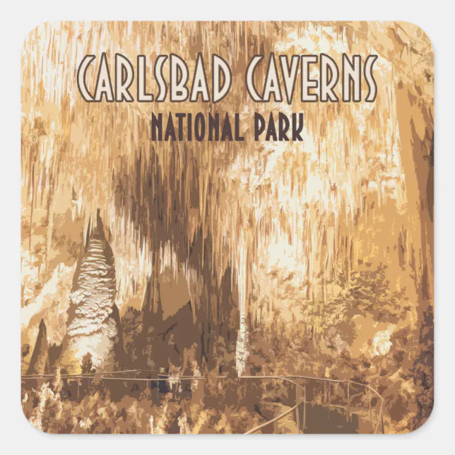 Carlsbad Caverns National Park New Mexico Square Sticker | Zazzle