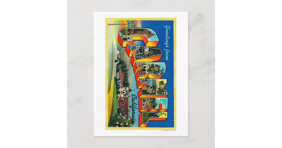 Carmel, California - Large Letter Scenes Postcard | Zazzle