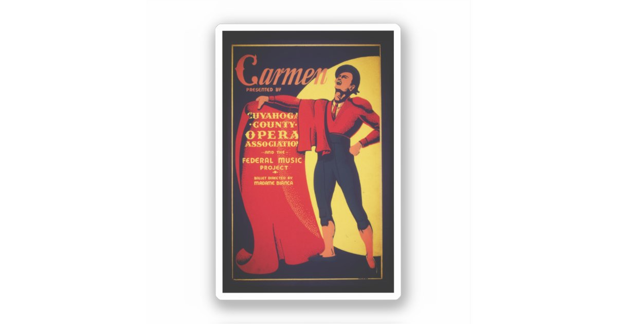 Carmen opera poster sticker | Zazzle