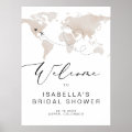 CARMEN Travel Themed Bridal Shower Welcome Poster | Zazzle
