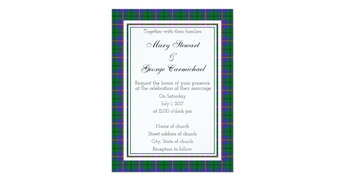 Carmichael Scottish Wedding Invitation | Zazzle.com