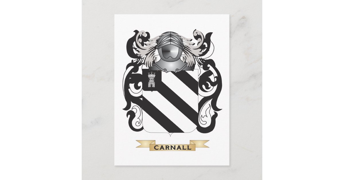 Carnall Coat of Arms (Family Crest) Postcard | Zazzle