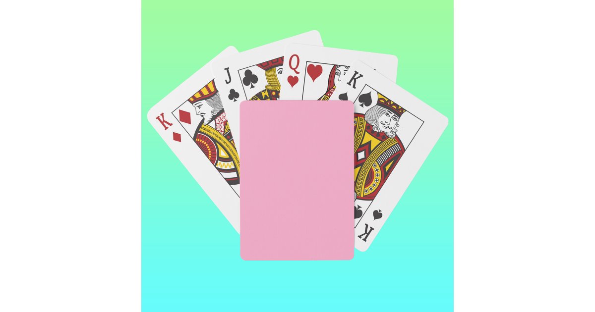 Carnation Pink Solid Color | Classic | Elegant Poker Cards | Zazzle