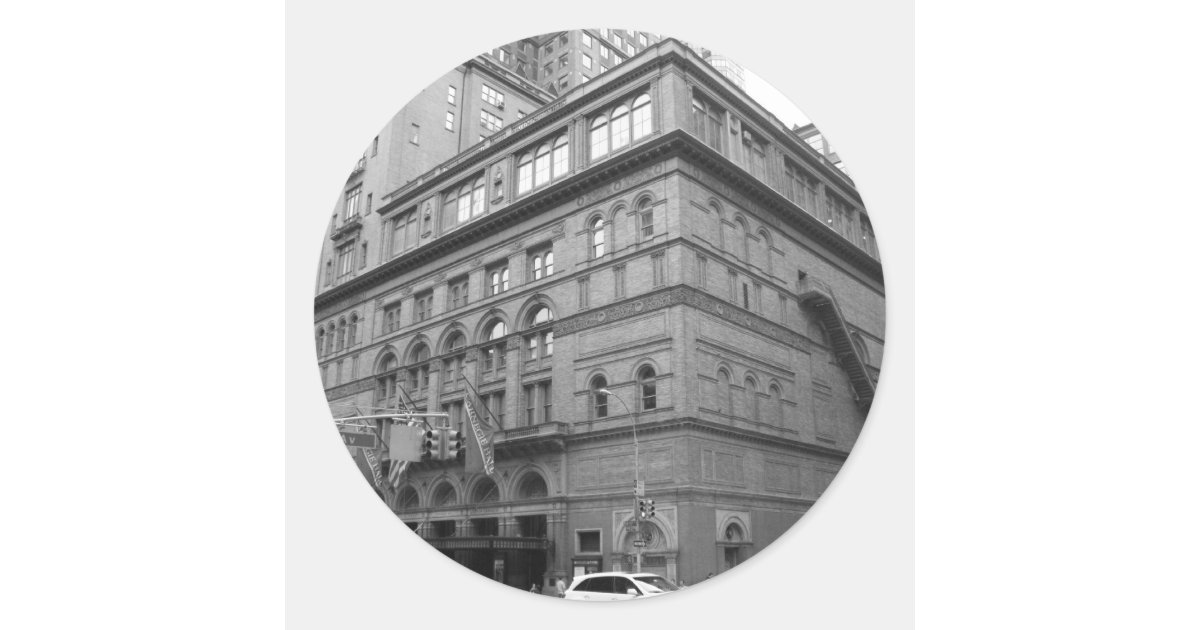 Carnegie Hall Classic Round Sticker | Zazzle