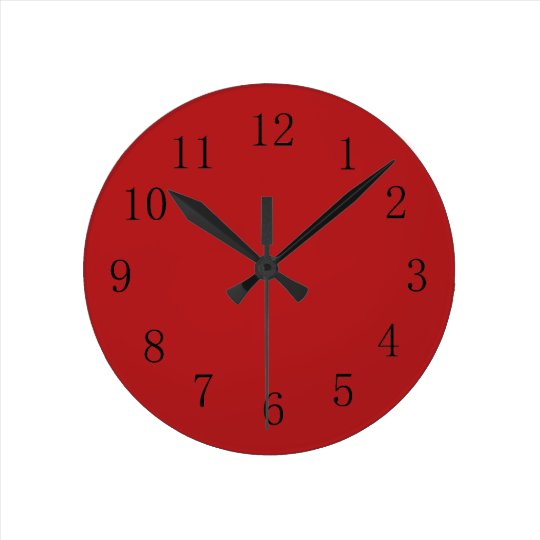 Carnelian Red Kitchen Wall Clock | Zazzle.com