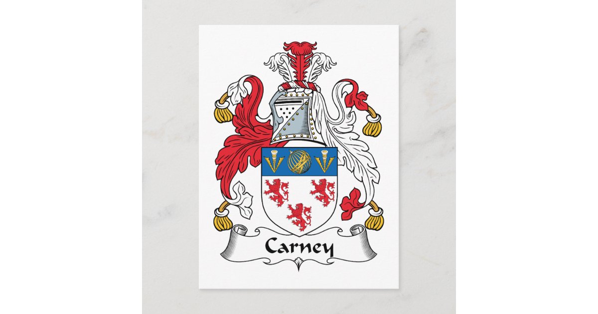 Carney Family Crest Postcard | Zazzle