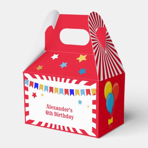 Carnival Birthday Party Favor Box | Zazzle