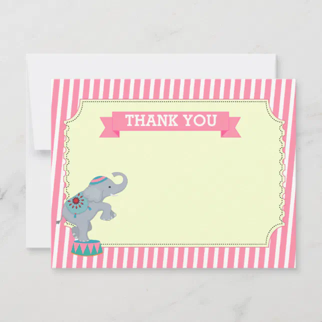 Carnival Circus Thank You Note Cards | Zazzle
