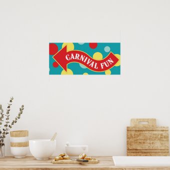 Carnival Fun Arrow Sign Carnival Circus Birthday L | Zazzle