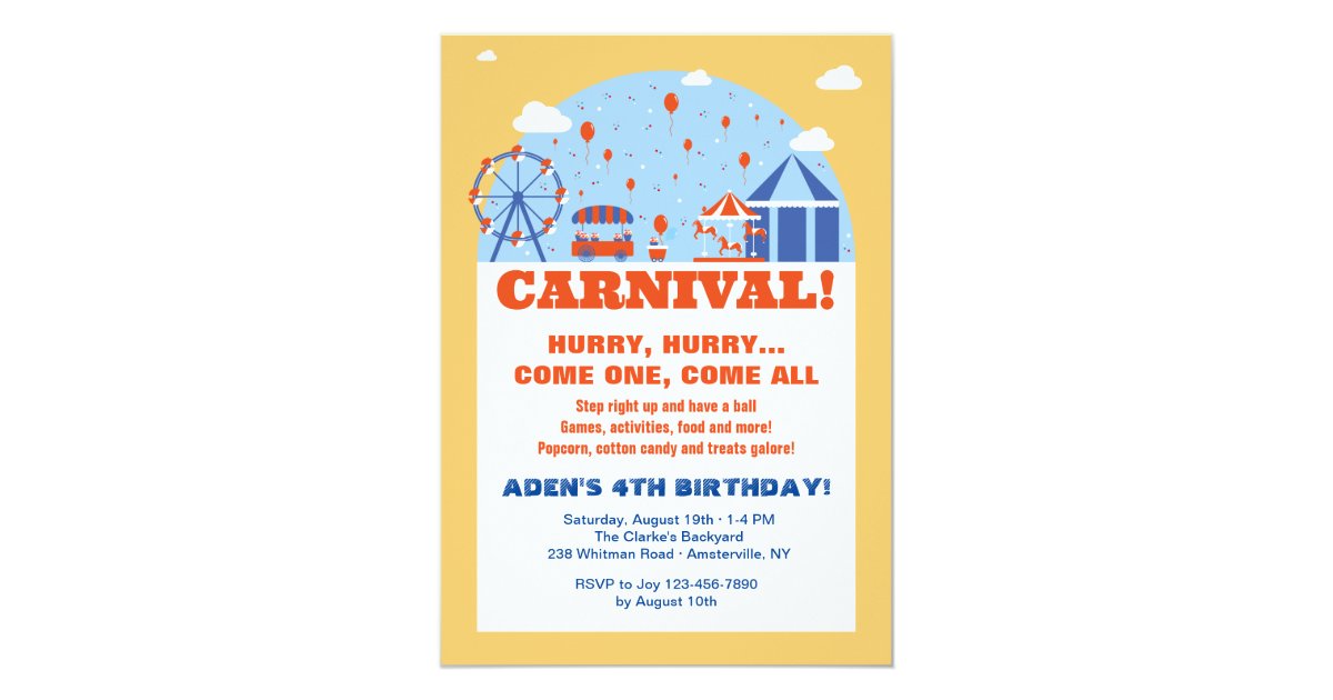 Carnival Invitation | Zazzle.com