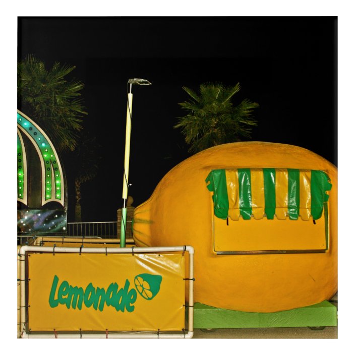 Carnival Lemonade Stand at Night Acrylic Print | Zazzle.com