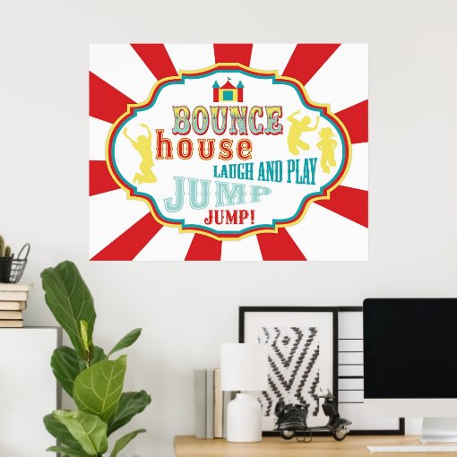 Carnival or Circus Bounce House Sign | Zazzle