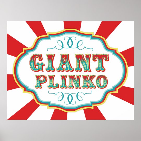 Carnival or Circus Giant Plinko Sign | Zazzle.com