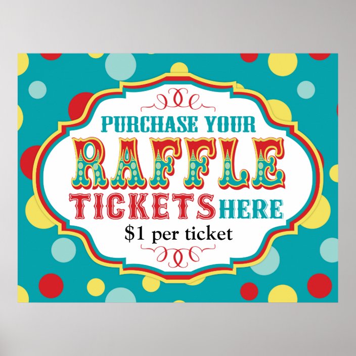 Carnival or Circus Raffle Ticket Booth Sign | Zazzle.com