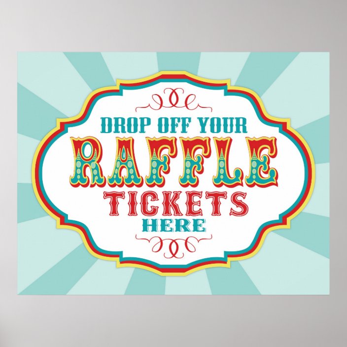 Carnival or Circus Raffle Ticket Booth Sign | Zazzle.com
