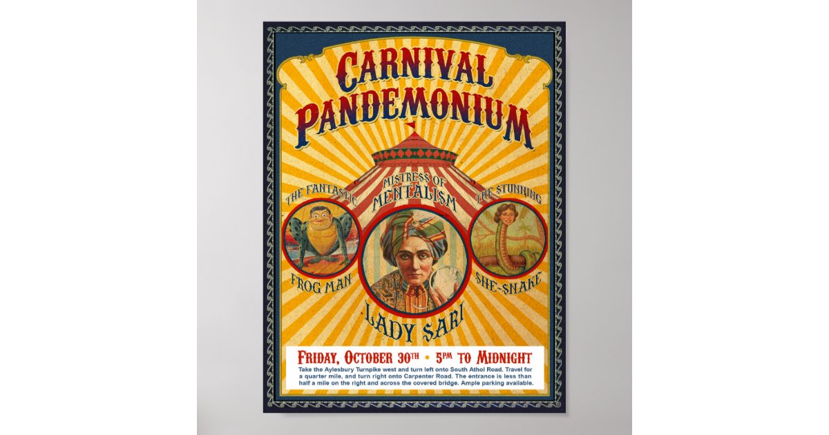 Carnival Pandemonium Poster | Zazzle
