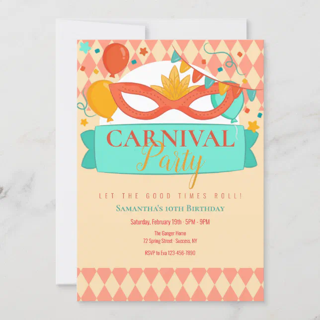 Carnival Party Invitation | Zazzle