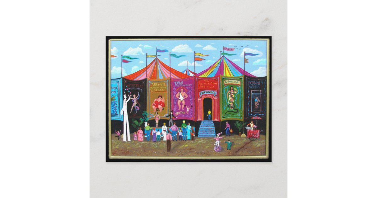 Carnival Sideshow Postcard | Zazzle