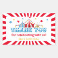 Carnival Theme Party Rectangular Sticker | Zazzle