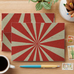 carnival vintage red lines envelopes | Zazzle