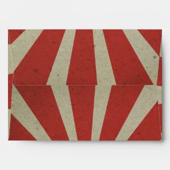 carnival vintage red lines envelopes | Zazzle